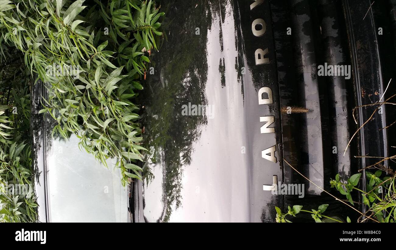 A Land Rover SUV is parked in an impound lot after its owner did not ...