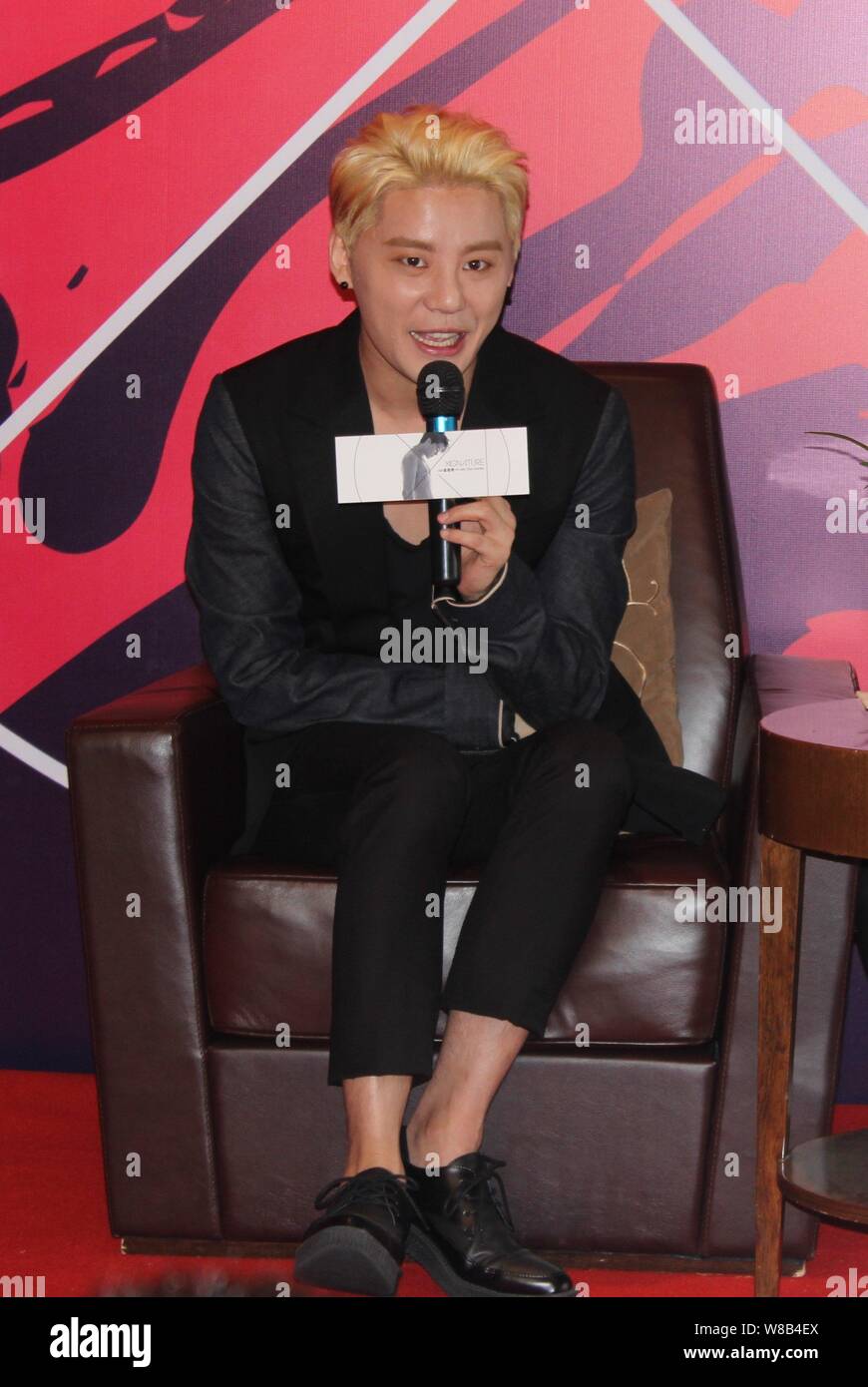 South Korean singer-songwriter Kim Jun-su, also known by his stage name XIA, of South Korean pop ...