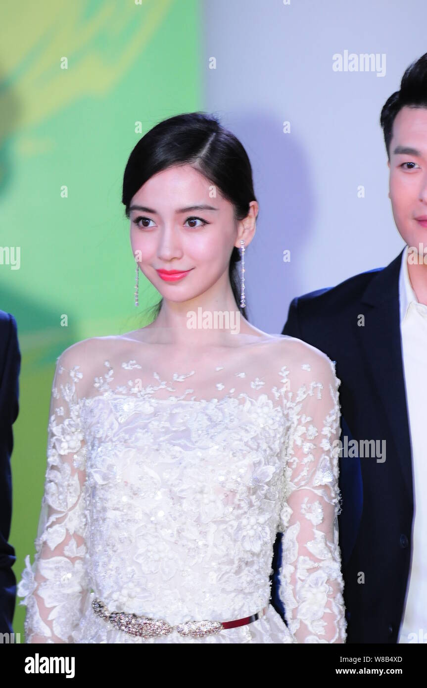 Hong Kong model and actress Angelababy arrives on the red carpet for the closing ceremony of the ...