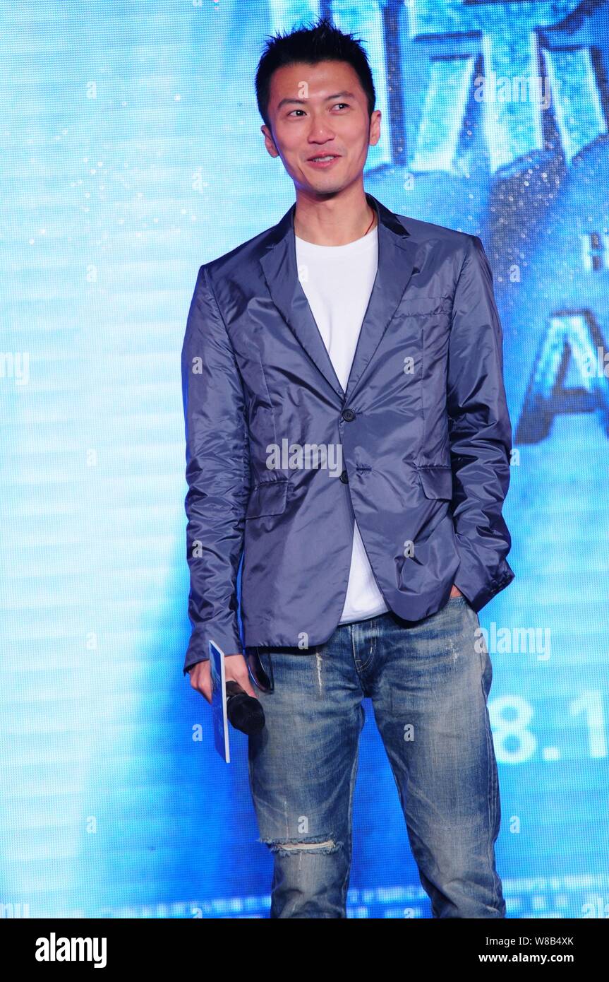 Hong Kong actor Nicholas Tse poses at a press conference for his movie ...
