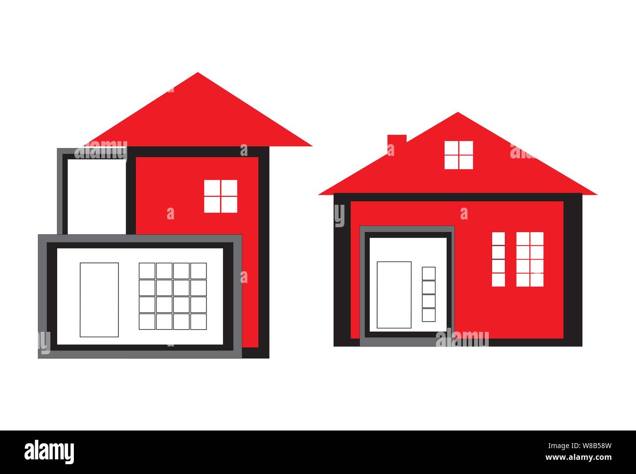 Simple collection of home related icons Stock Vector Image & Art - Alamy