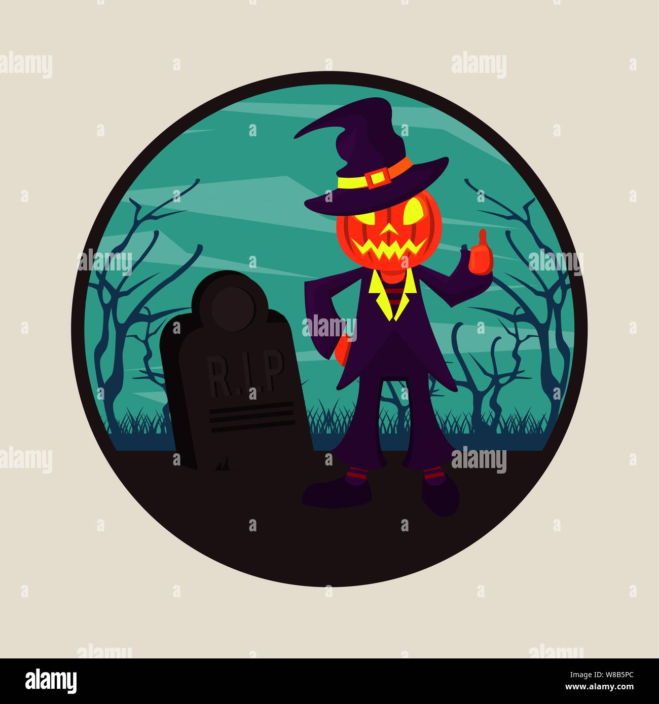 Halloween funny and scary cartoons Stock Vector Image & Art - Alamy