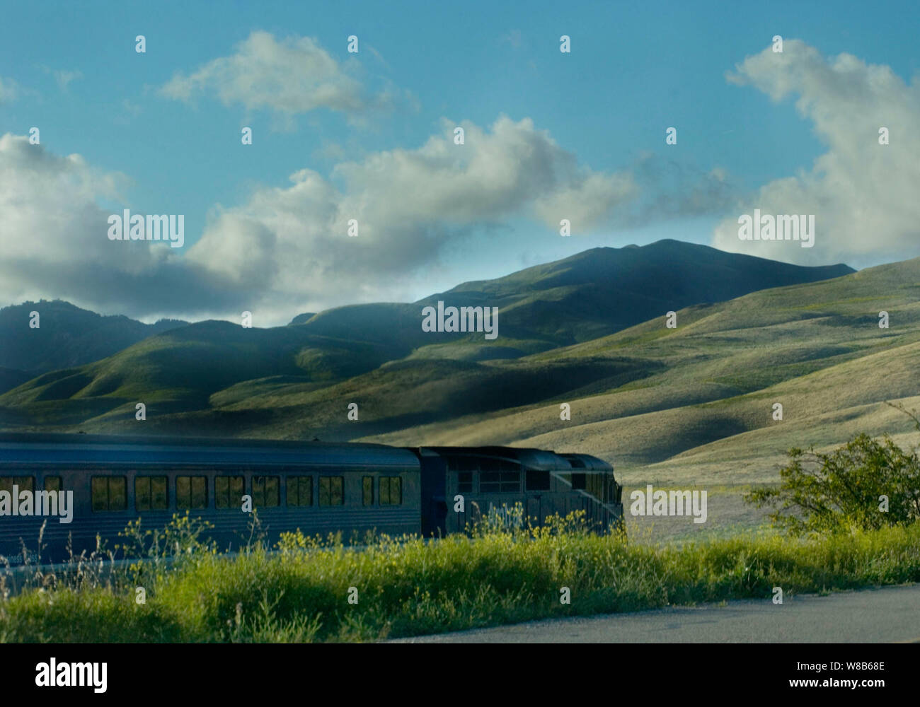 Amtrak train in Nature Stock Photo - Alamy