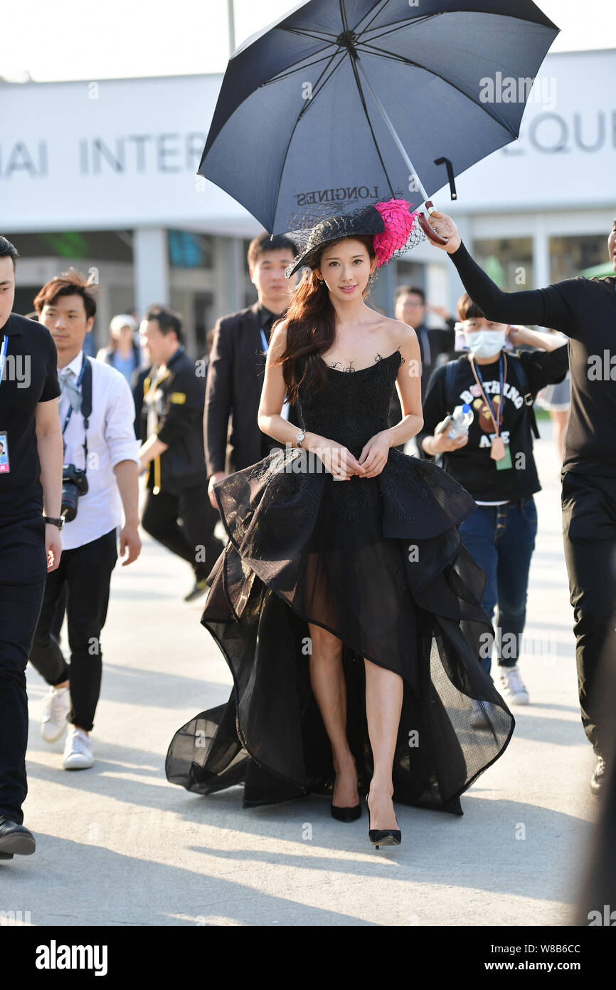Taiwanese model and actress Lin Chi-ling attends a promotional event by ...