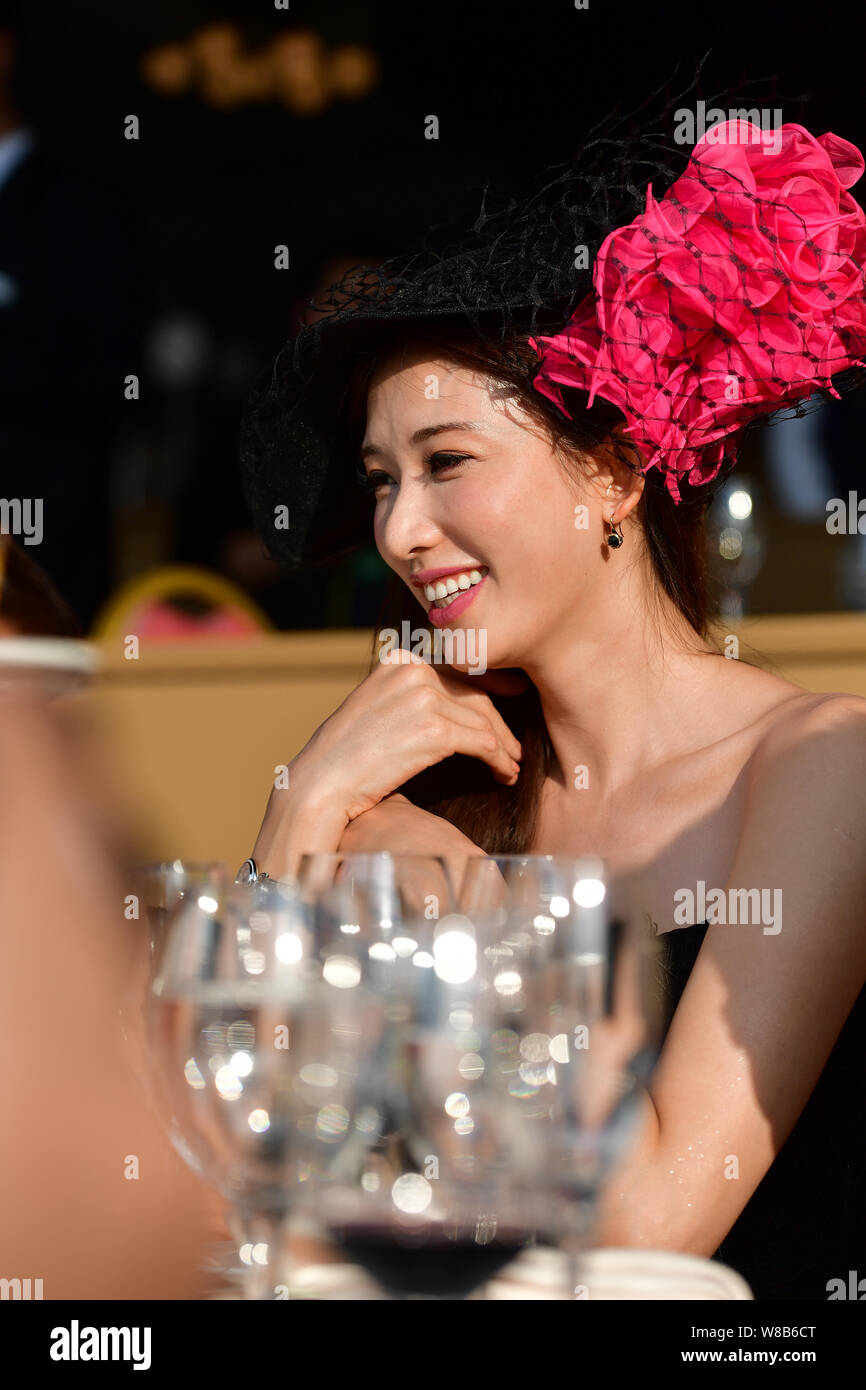 Taiwanese model and actress Lin Chi-ling attends a promotional event by ...