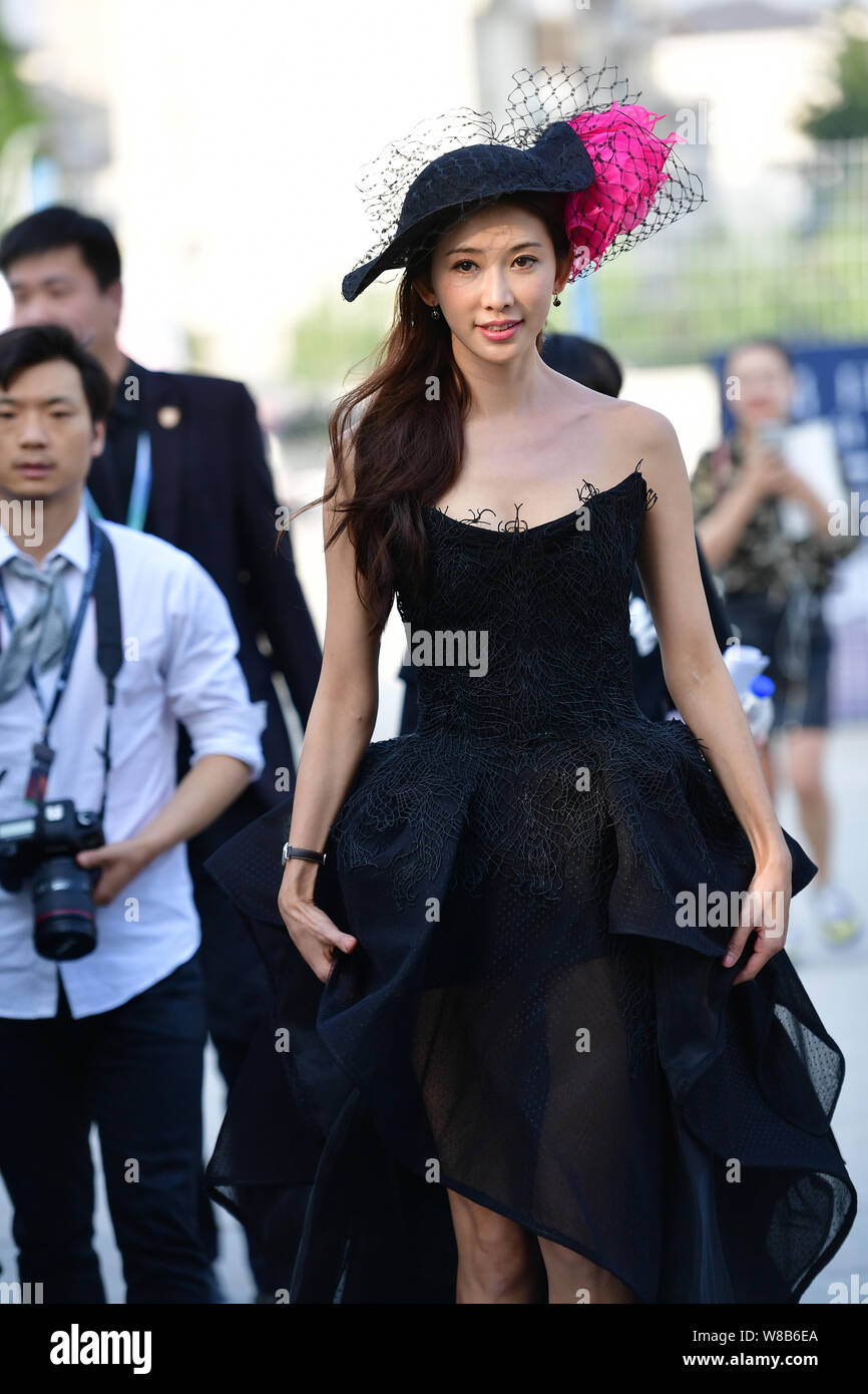 Taiwanese model and actress Lin Chi-ling attends a promotional event by ...