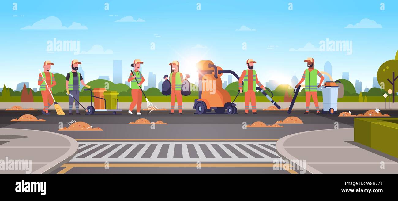 People Cleaning The Streets Cliparts