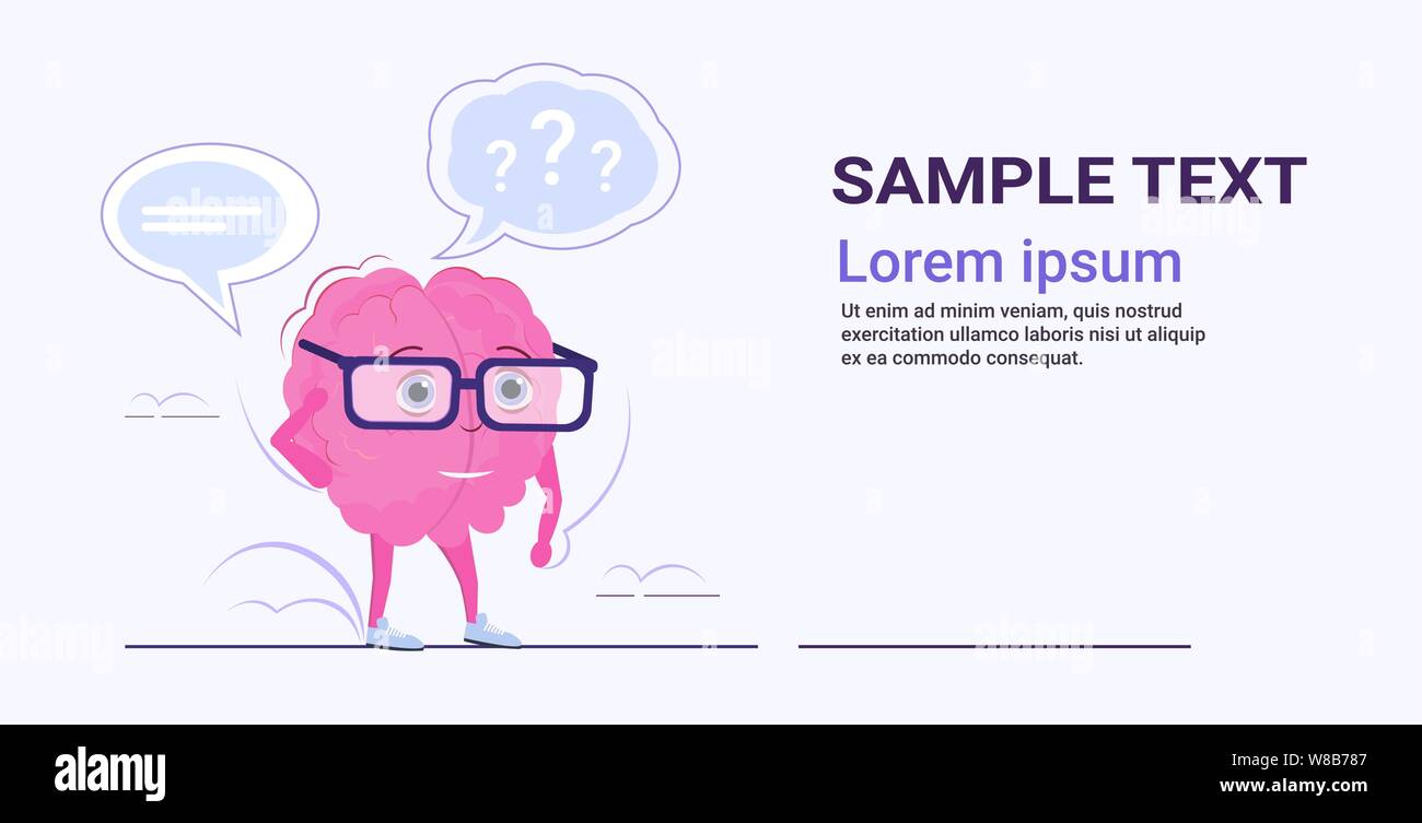 frustrated human brain organ pondering problem chat bubble with ...