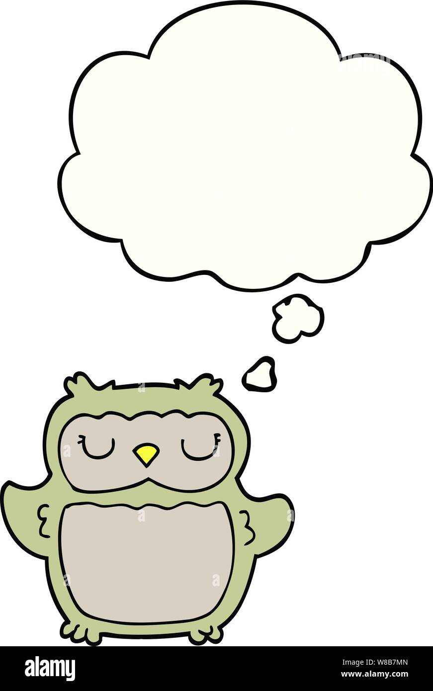 Cartoon owl thinking hi-res stock photography and images - Alamy