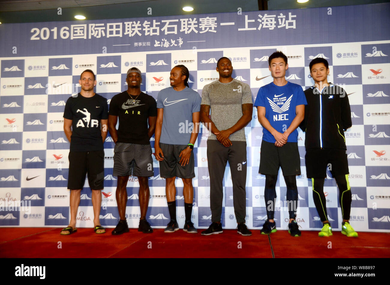 (From left) French pole vaulter Renaud Lavillenie, Jamaican hurdler ...