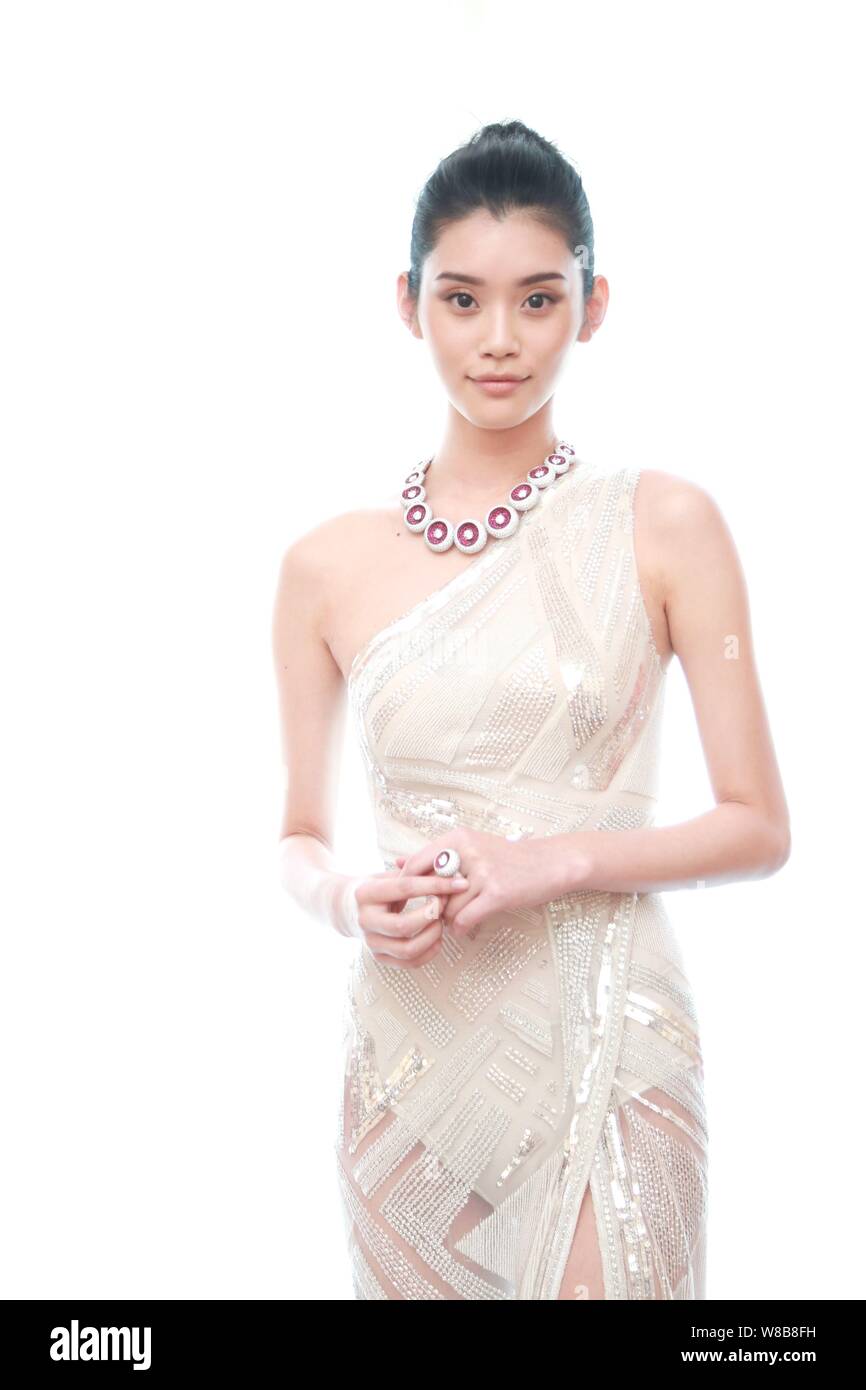 Chinese model Ming Xi, also known as Xi Mengyao, poses at a hotel ...