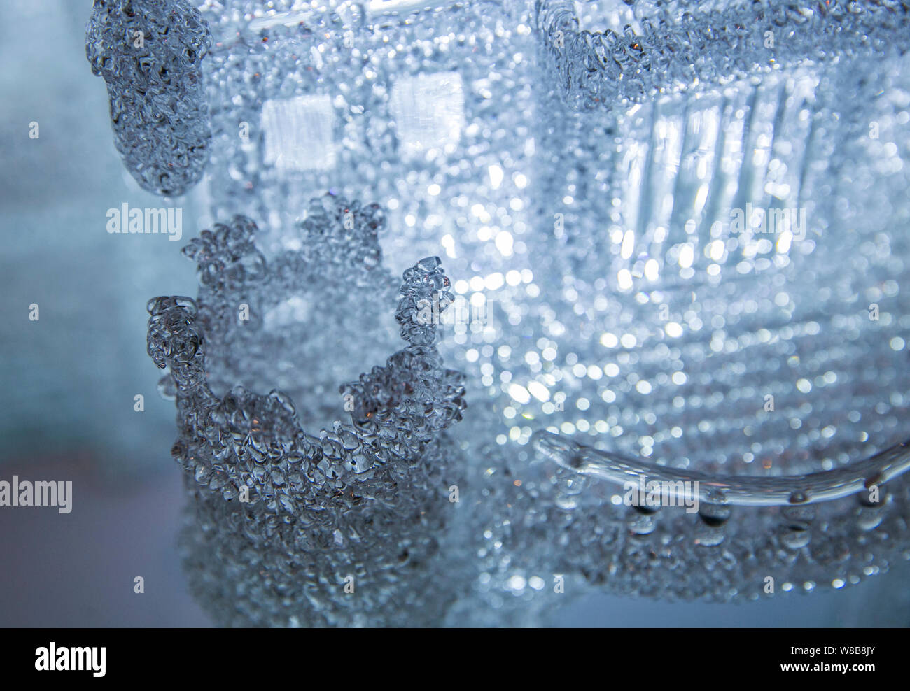 The glass-made Disney castle by Miguel Arribas is on display at the ...