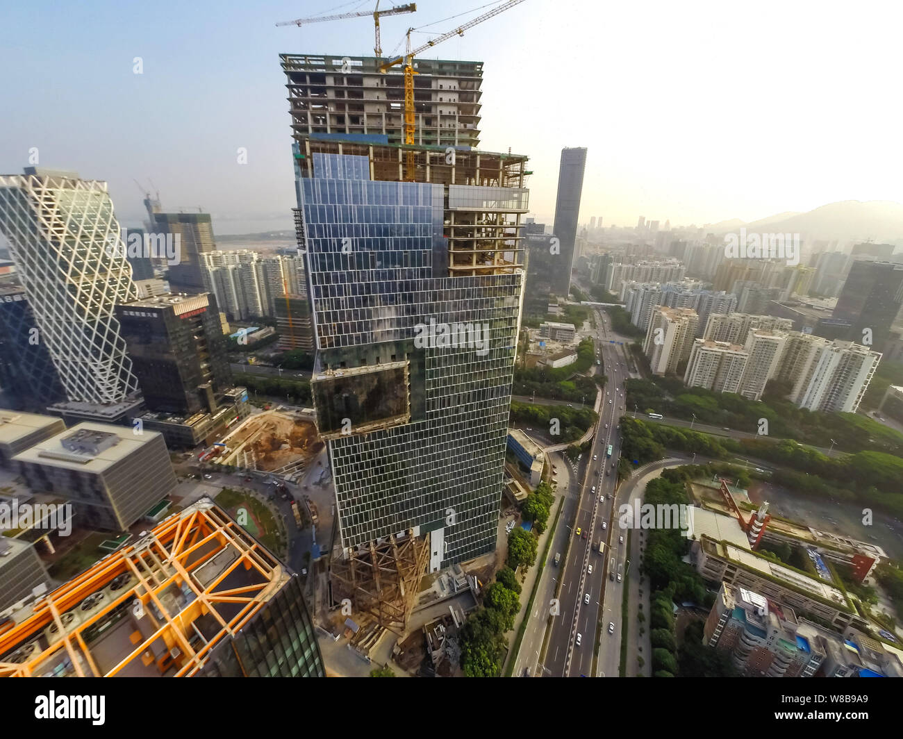 The Tencent Haibin Building, the new global headquarters of Tencent, is ...