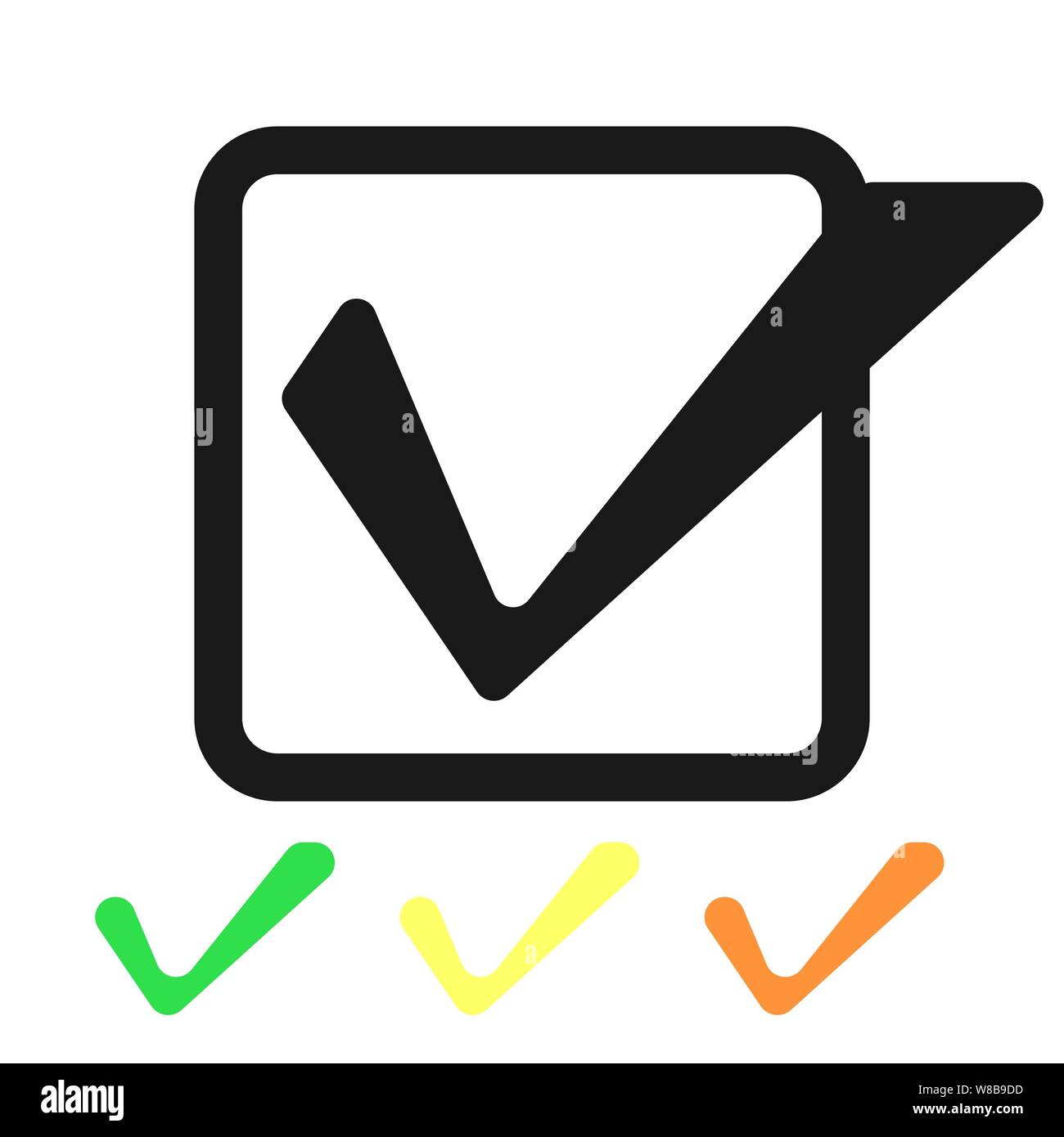 Check Mark Isolated Icon. Checklist button icon. Check mark, tick ...
