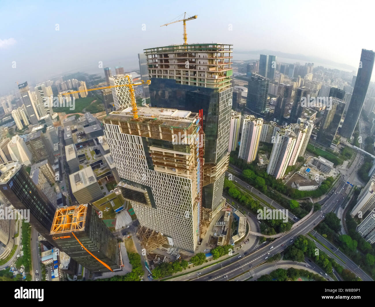 The Tencent Haibin Building, the new global headquarters of Tencent, is ...