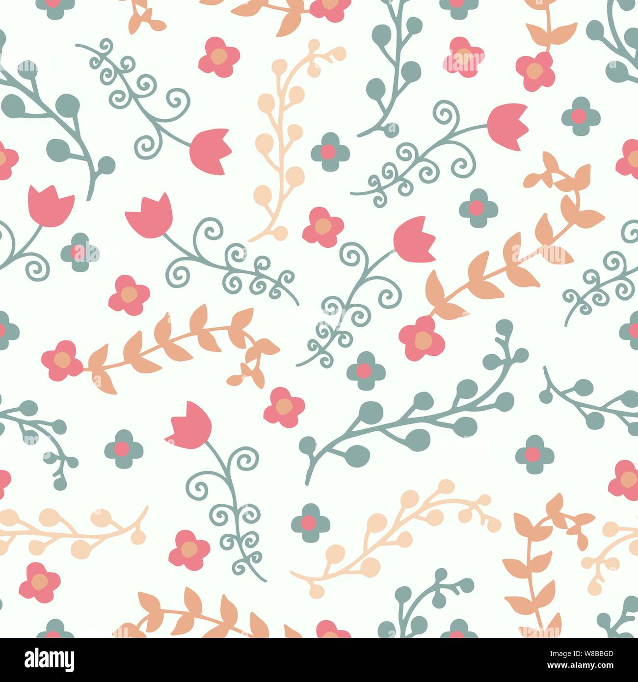 Cute flower seamless pattern background Stock Vector Image & Art - Alamy