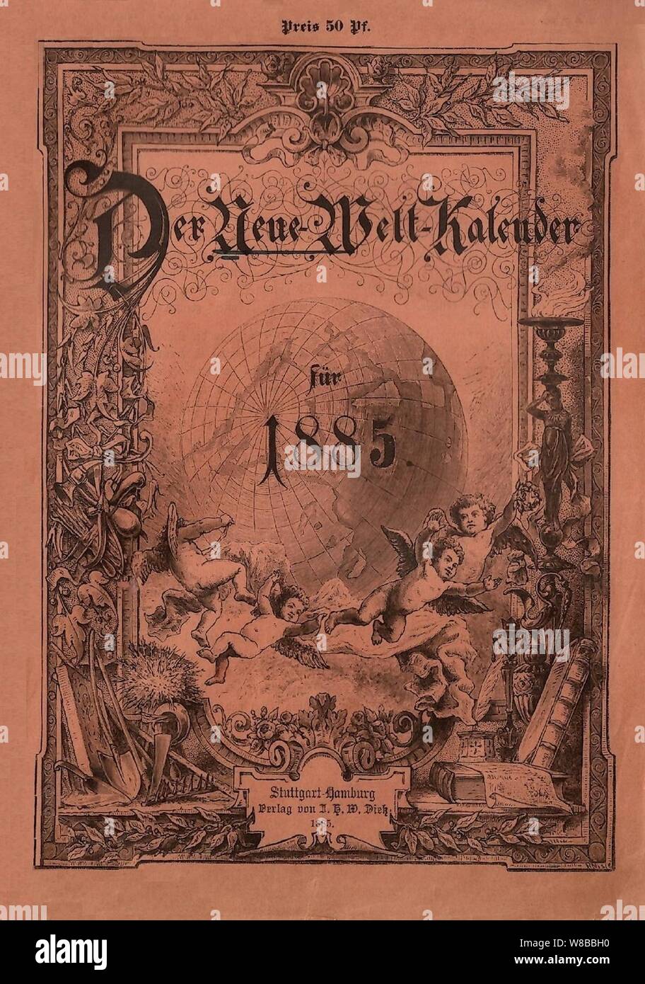 Der Neue-Welt-Kalender 1885 Stock Photo - Alamy
