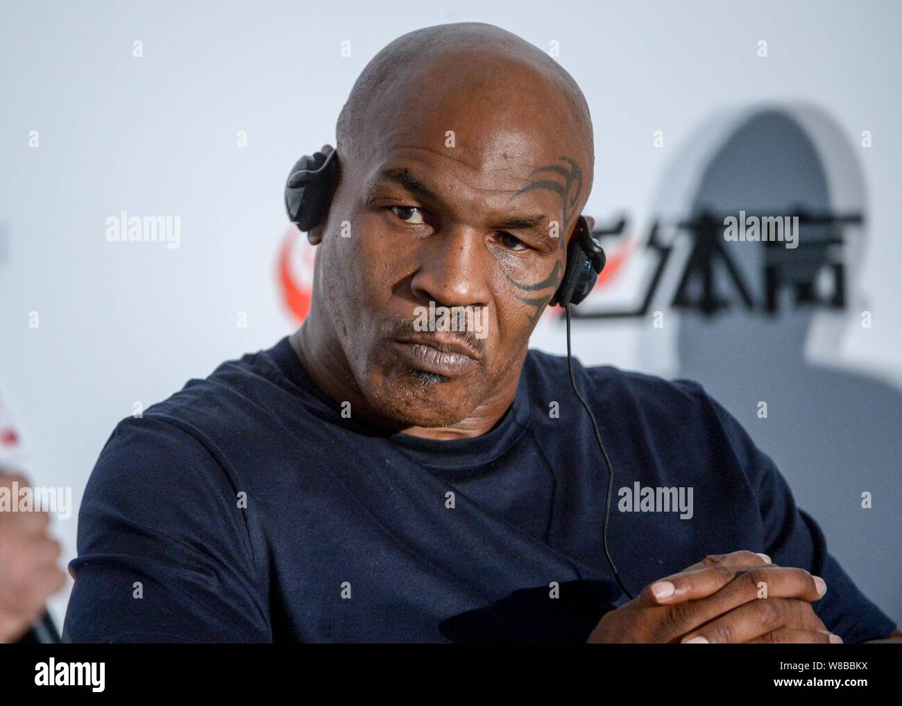 American boxer Mike Tyson attends a press conference ahead of the 2016 ...