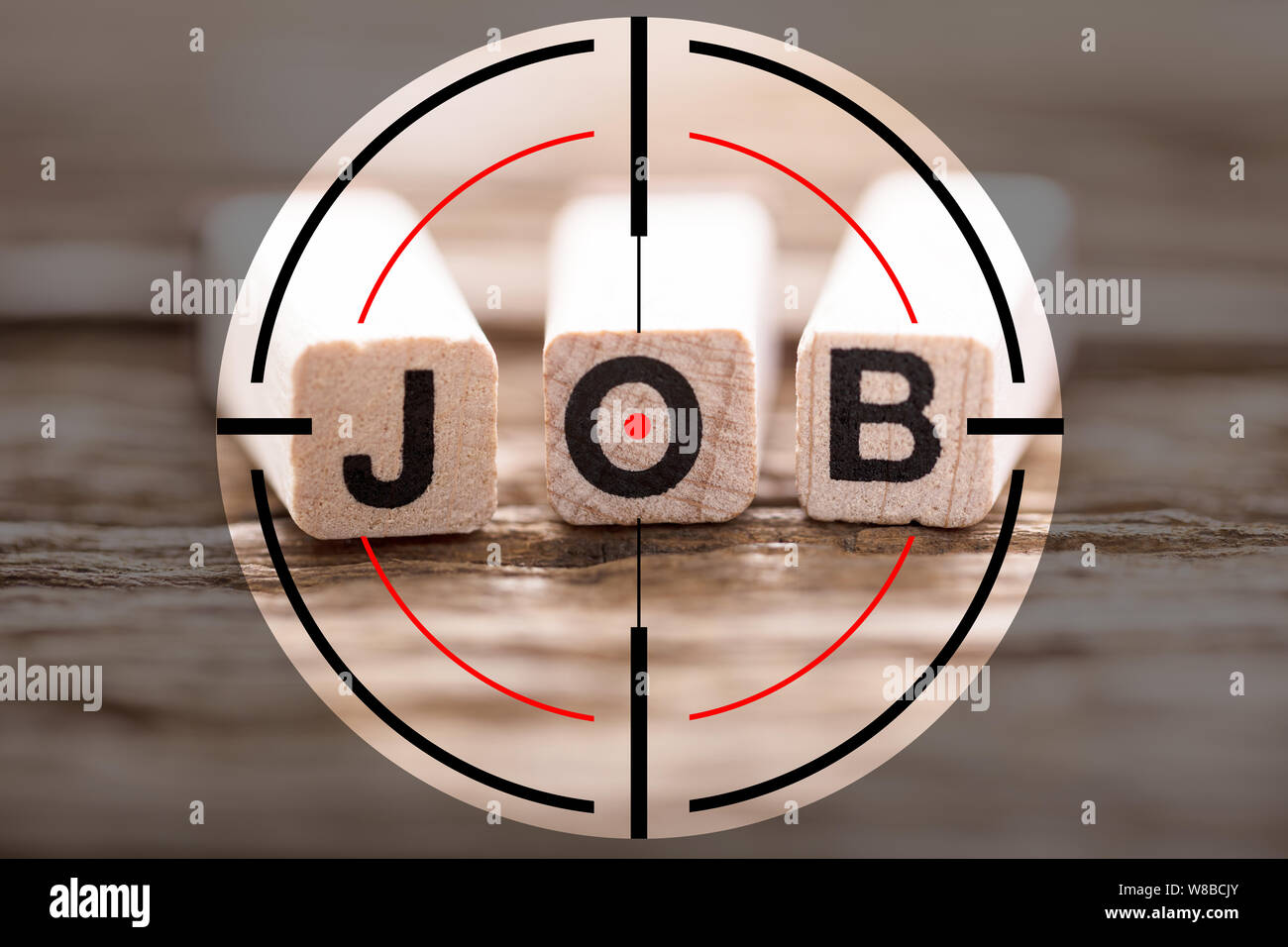 Close-up Of Shooting Range Target On Job Wooden Block Word S Over Desk ...