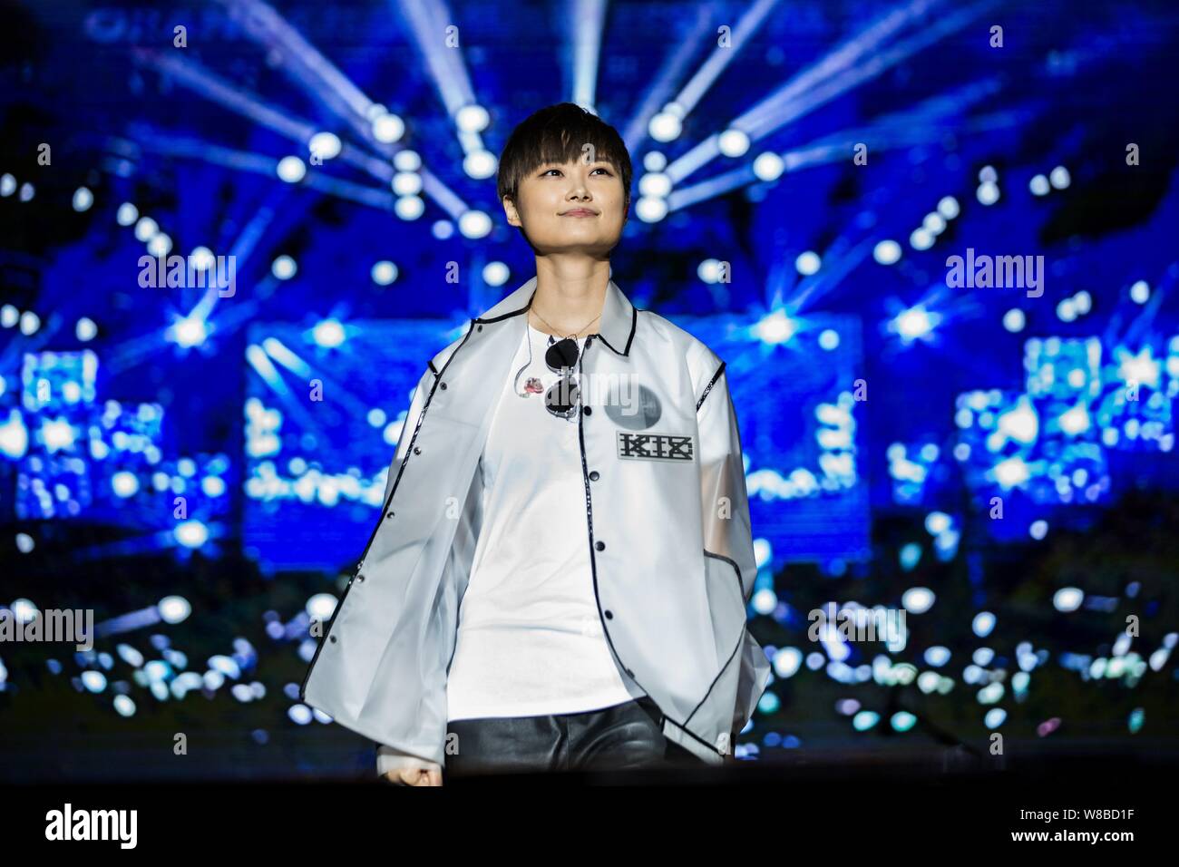 Chinese singer Li Yuchun performs during the 2016 Orange Isle Music ...