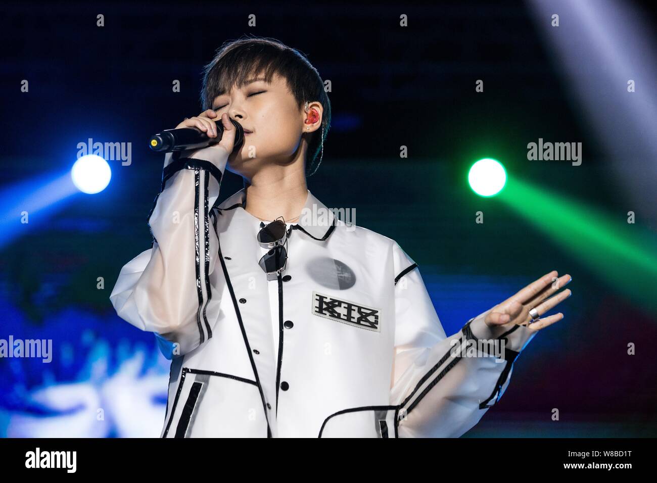 Chinese singer Li Yuchun performs during the 2016 Orange Isle Music ...