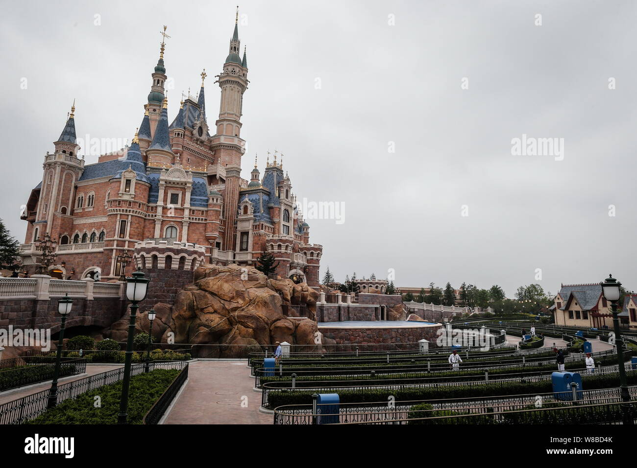View of the castle at the Shanghai Disney Resort in Pudong, Shanghai ...