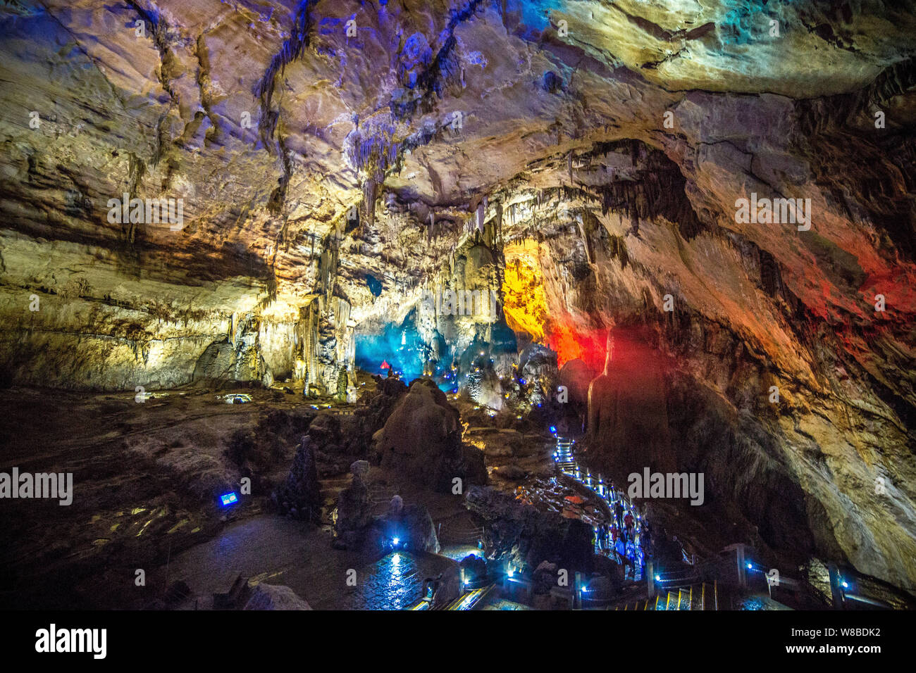 View of the Zhijin Cave, a karst cave also known as Daji Cave, in ...
