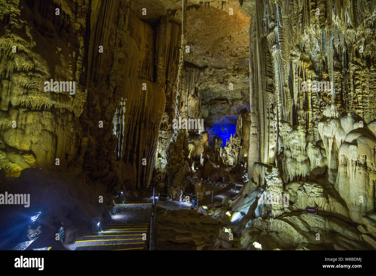 View of the Zhijin Cave, a karst cave also known as Daji Cave, in ...