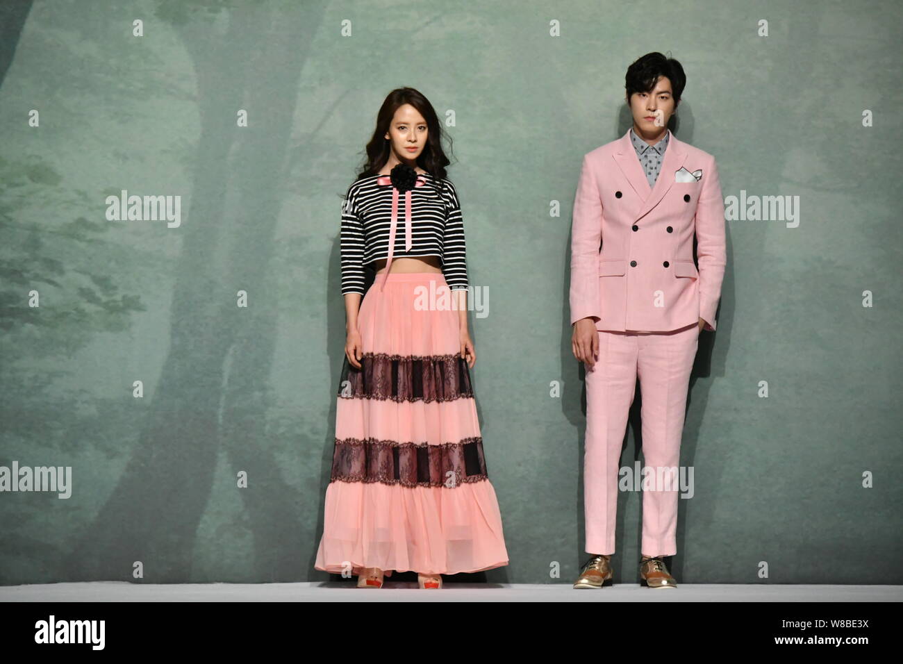 South Korean actress Cheon Seong-im, left, better known by her stage ...