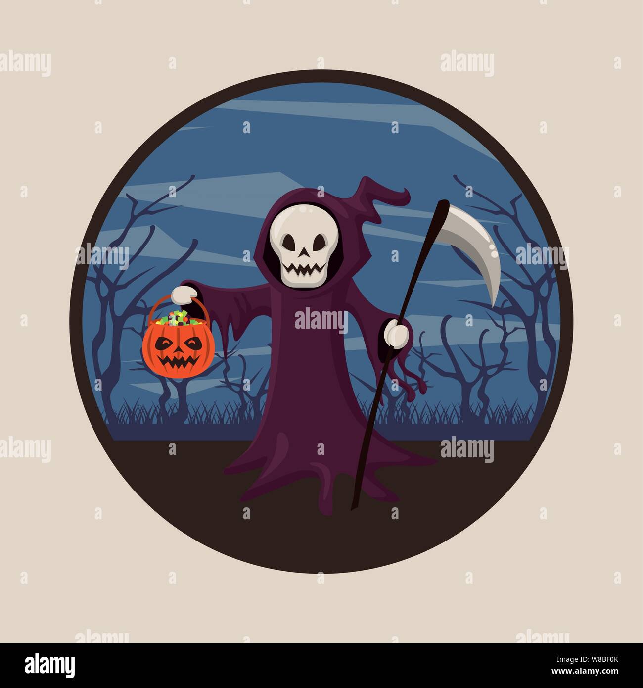 Halloween funny and scary cartoons Stock Vector Image & Art - Alamy
