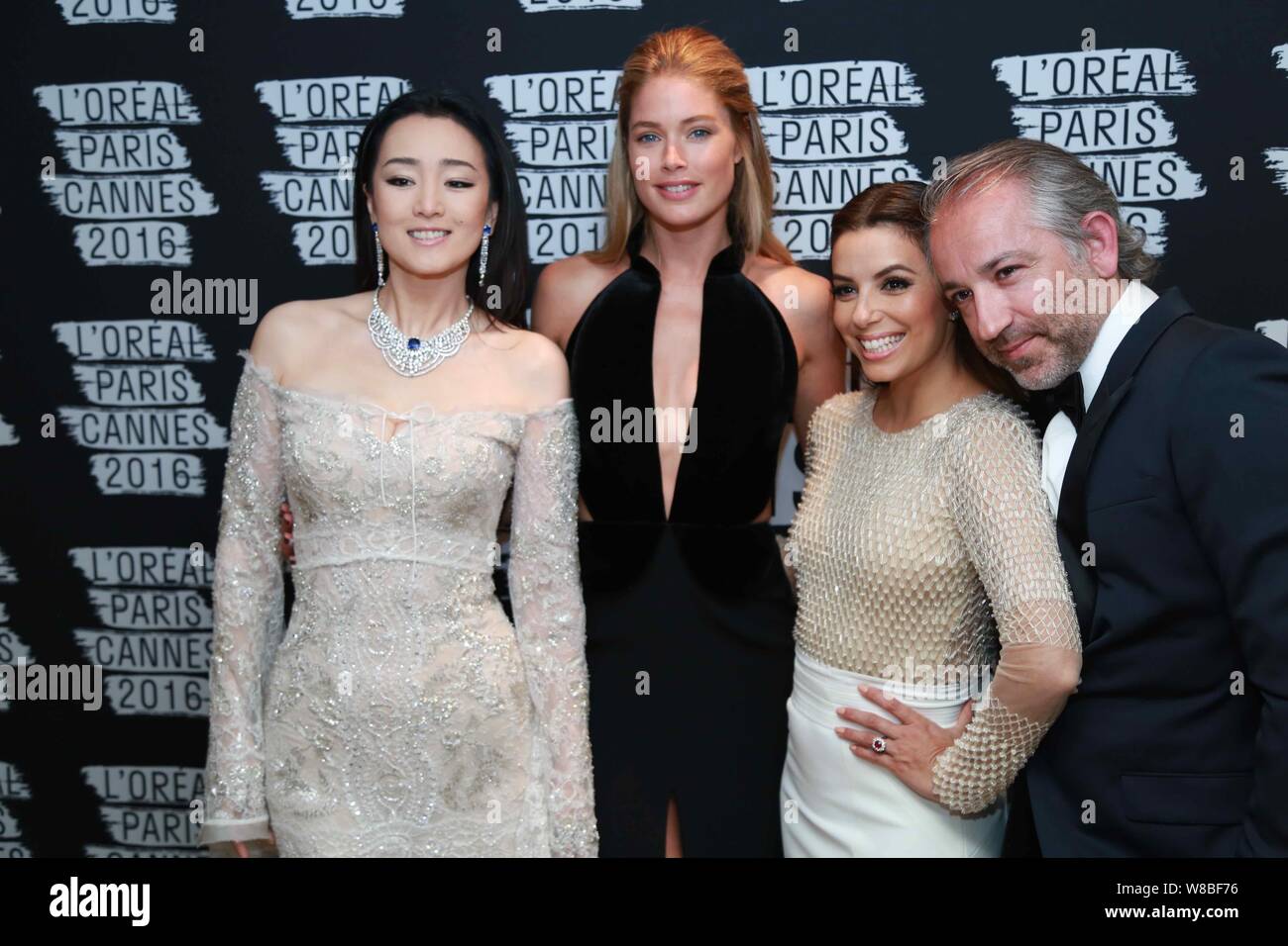 (From left) Chinese actress Gong Li, Dutch Frisian model and actress ...