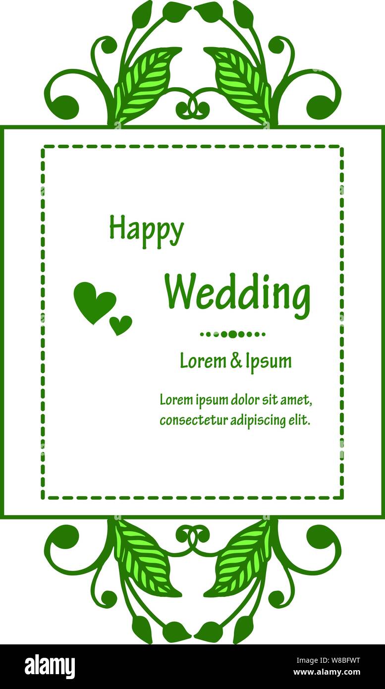 Seamless pattern border, with drawing green leaf, wallpaper of card ...