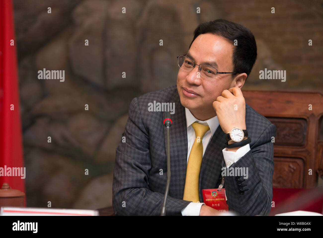 --FILE--Li Hejun, Chairman and CEO of Hanergy Holding Group Limited ...