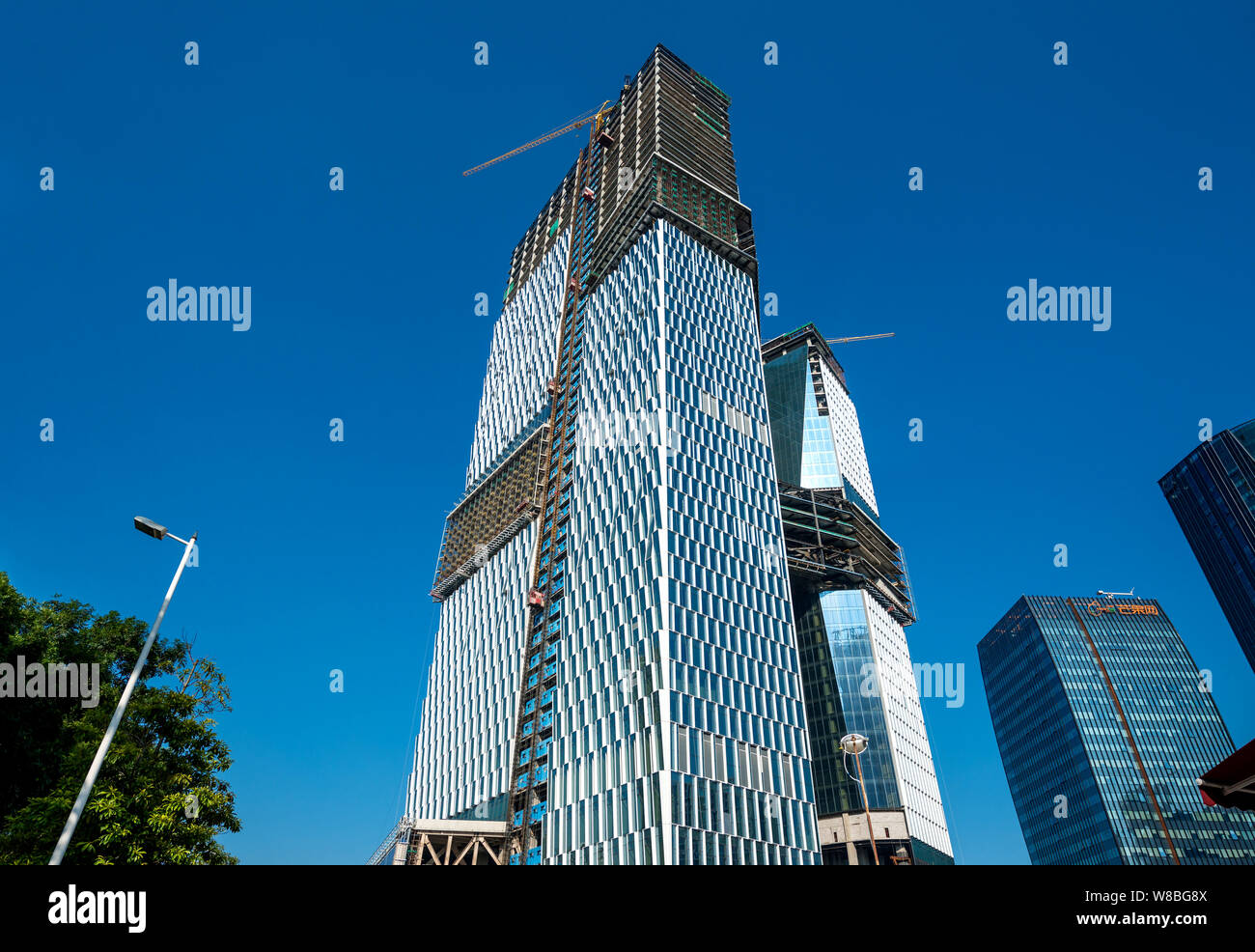 The Tencent Haibin Building, the new global headquarters of Tencent, is ...