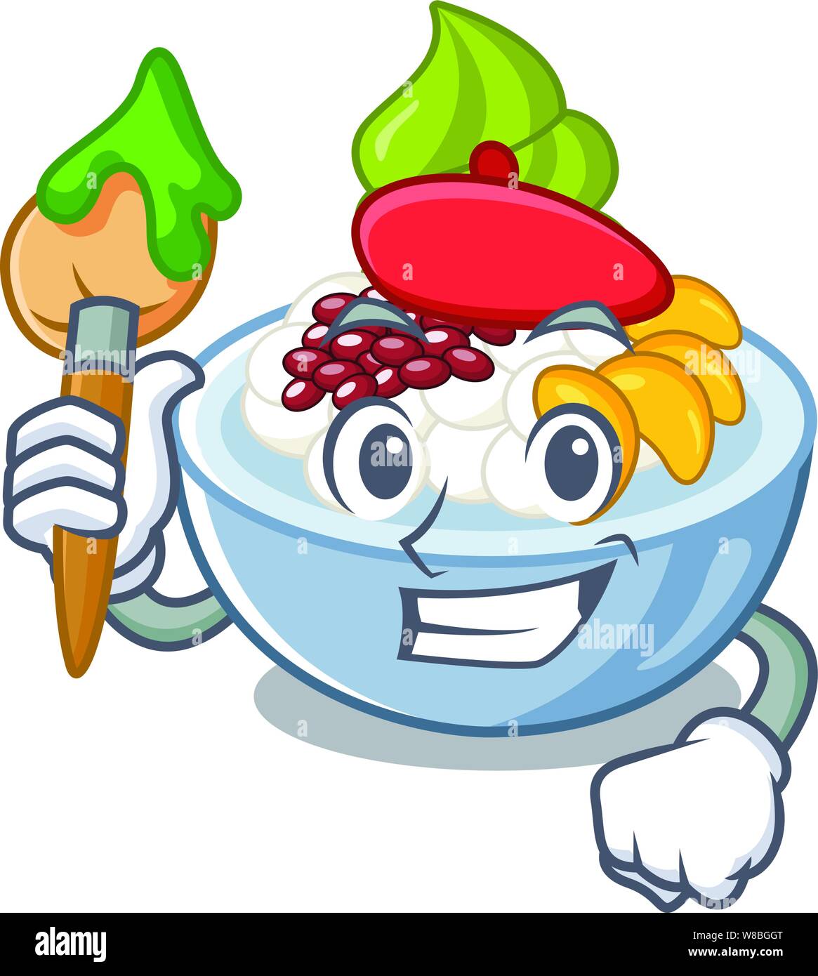 Artist anmitsu is served in cartoon bowl Stock Vector Image & Art - Alamy