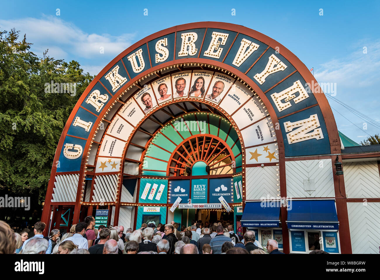Cirkusrevyen in the amusement park Bakken, Copenhagen, August 7, 2019 ...