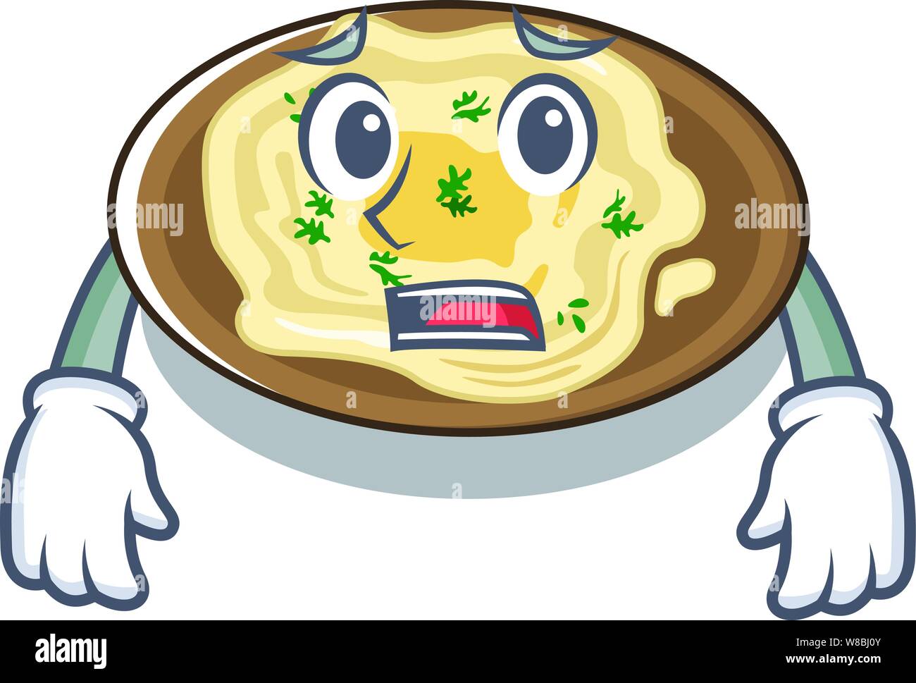 Afraid hummus on the a cartoon plate Stock Vector Image & Art - Alamy