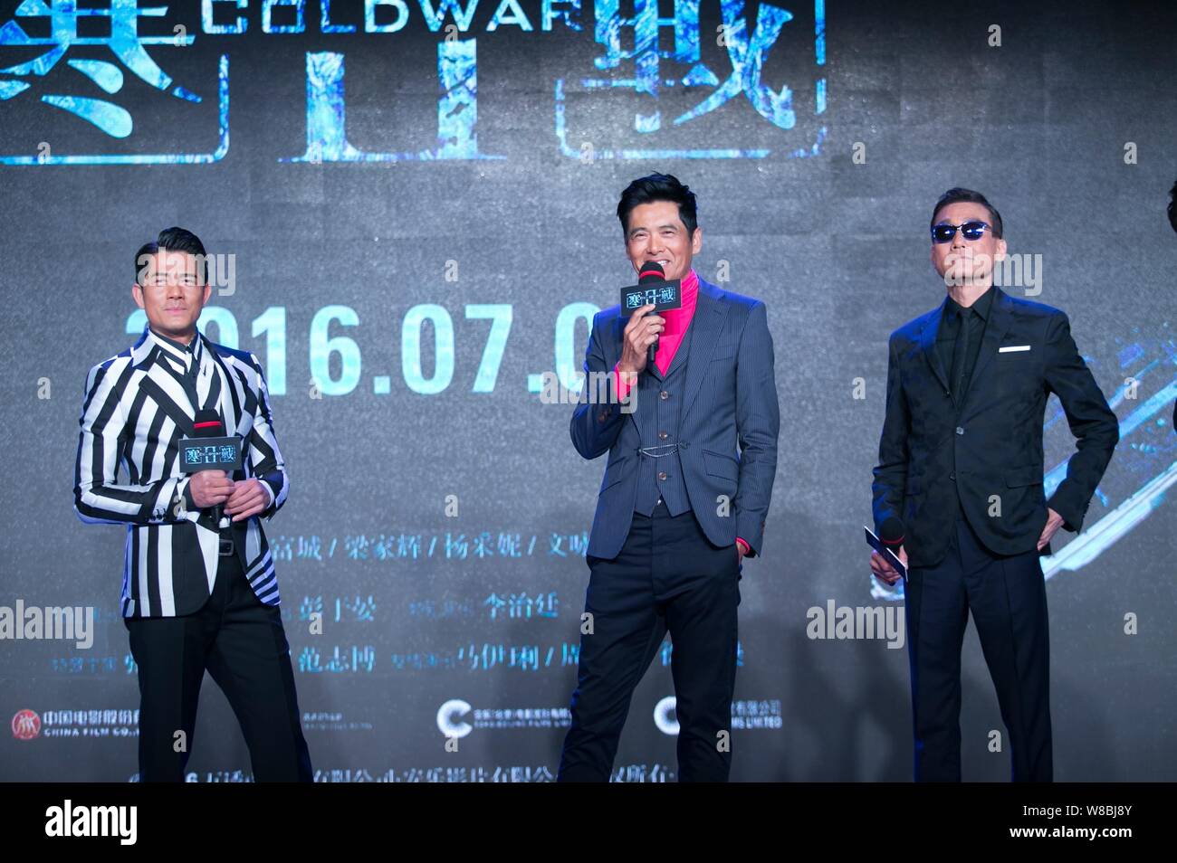 (From left) Hong Kong actors Aaron Kwok, Chow Yun-fat and Tony Leung Ka ...