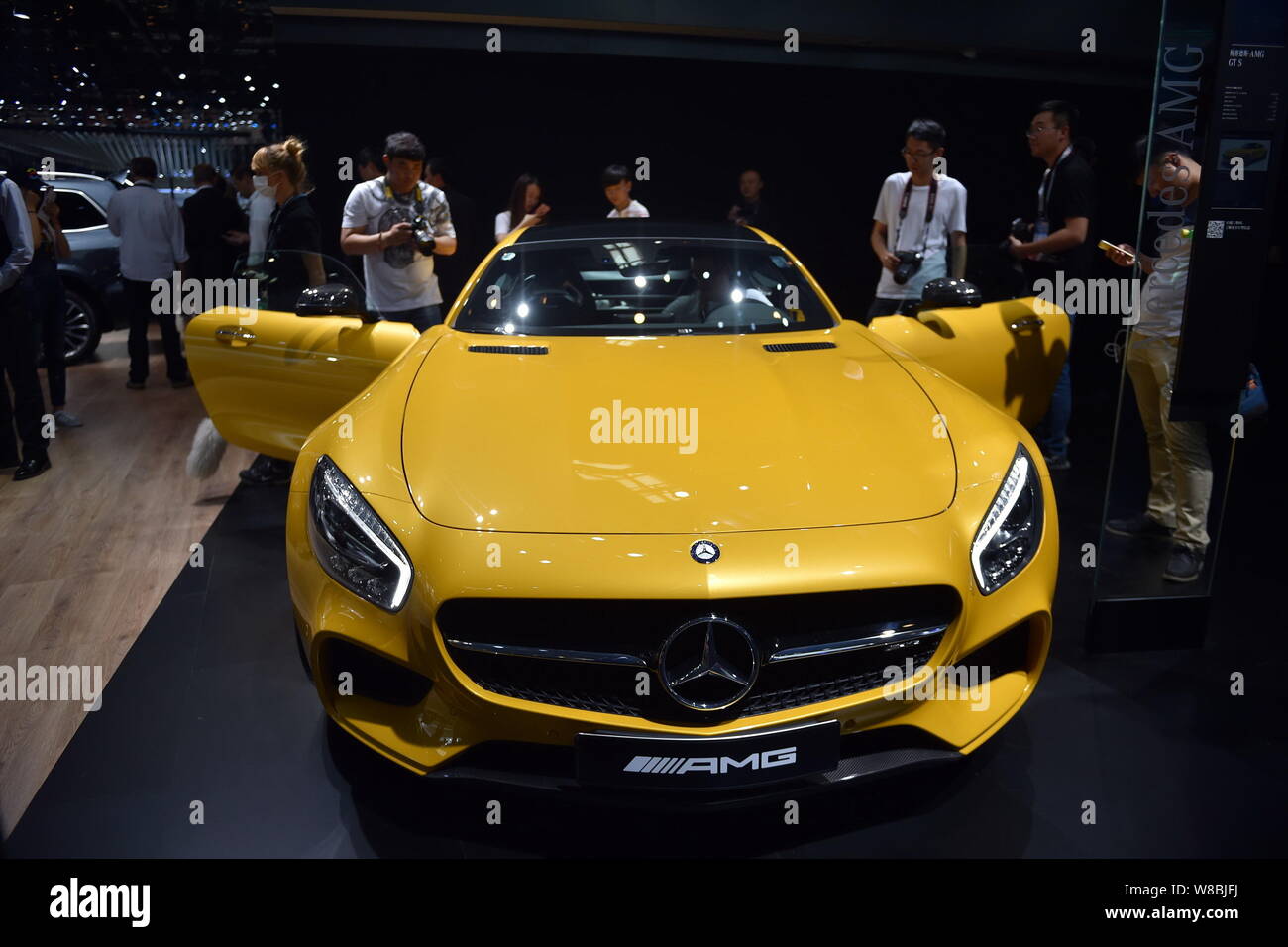 A Mercedes-Benz AMG GT is on display during the 14th Beijing ...