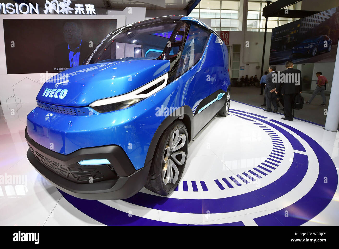 An Iveco VISION concept van is on display during the 14th Beijing ...