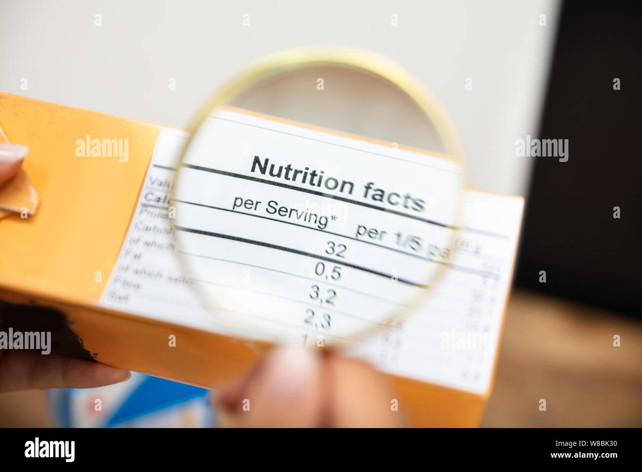 Nutrition magnifying hi-res stock photography and images - Alamy
