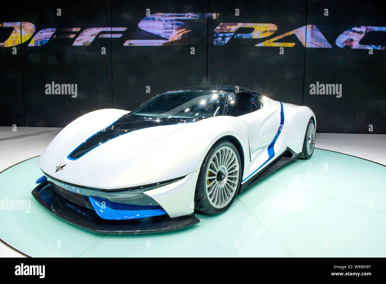 An ARCFOX-7 electric concept car of BAIC Group is on display during the ...