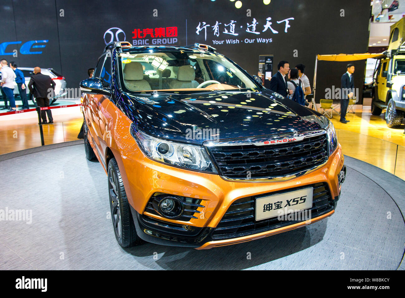 A Senova X55 of BAIC Group is on display during the 14th Beijing ...