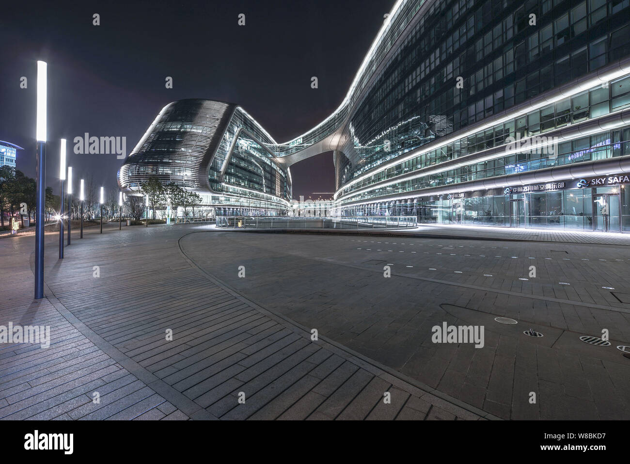 View of the Sky Soho designed by Iraqi-British architect Zaha Hadid in ...