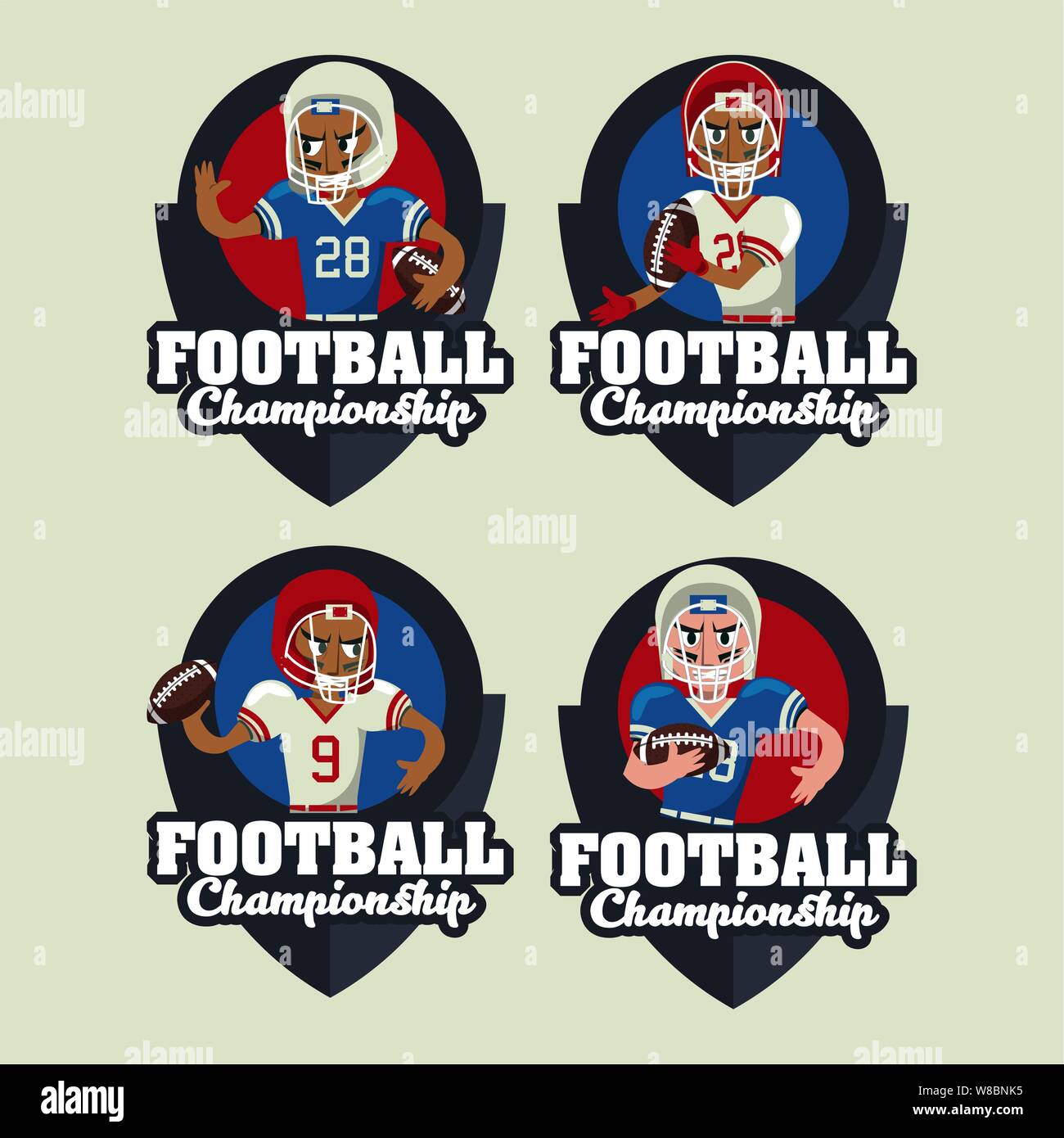 Set of Football sport round emblems Stock Vector Image & Art - Alamy