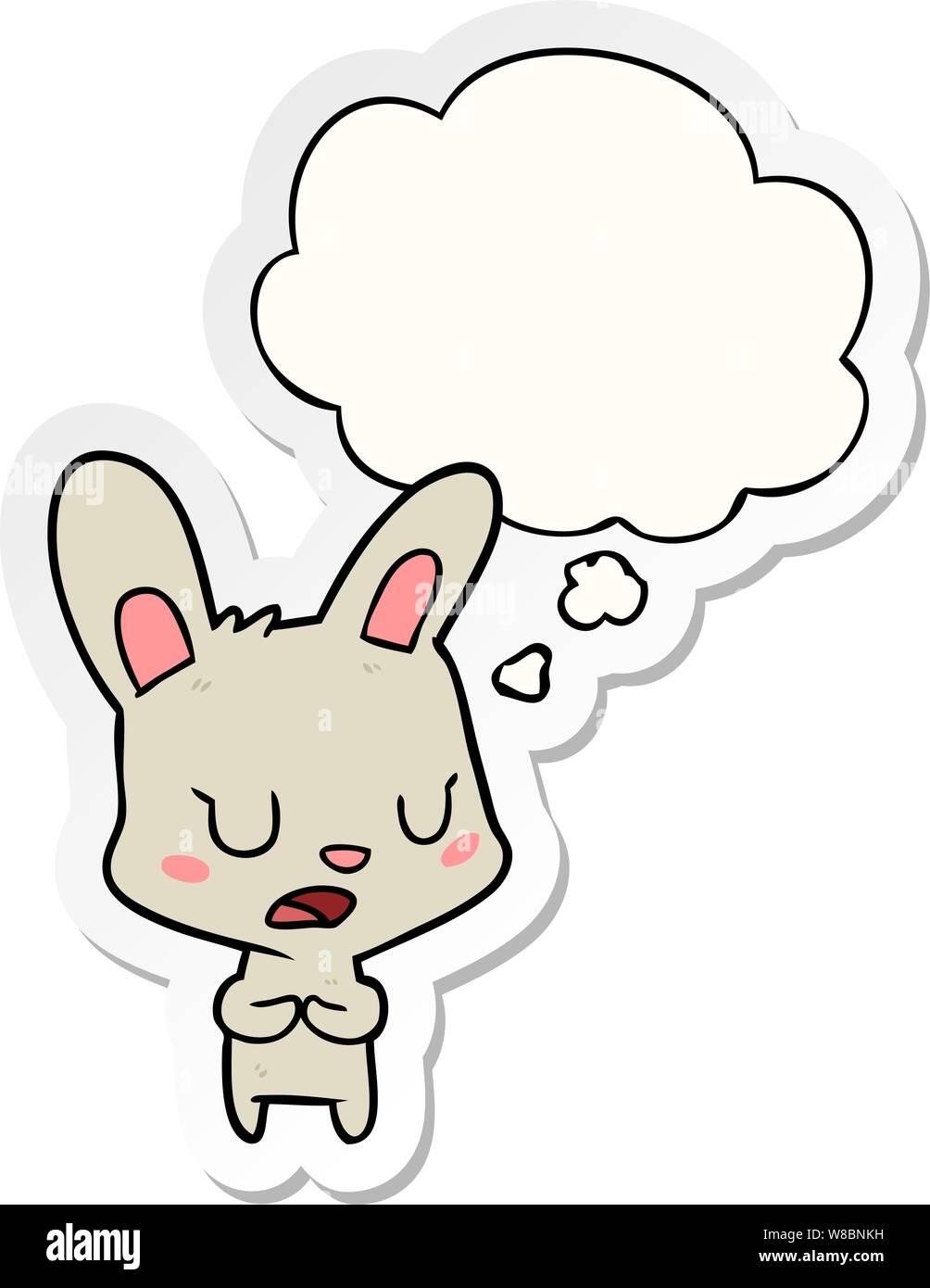 Cartoon illustration rabbit talking hi-res stock photography and images ...
