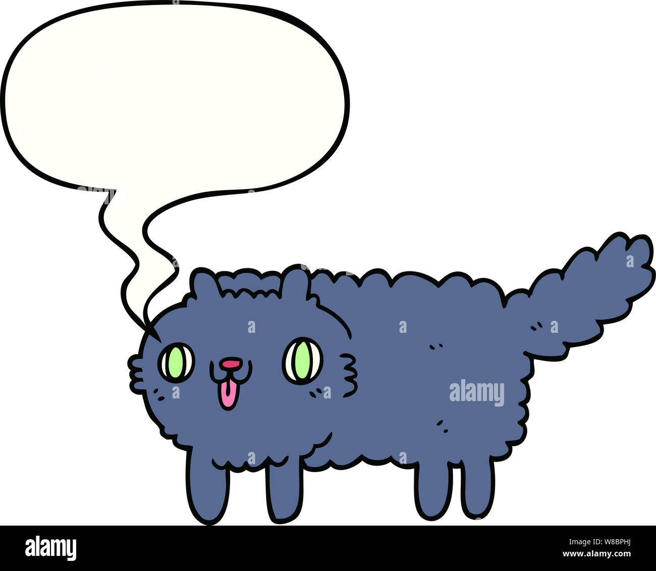 cartoon cat with speech bubble Stock Vector Image & Art - Alamy