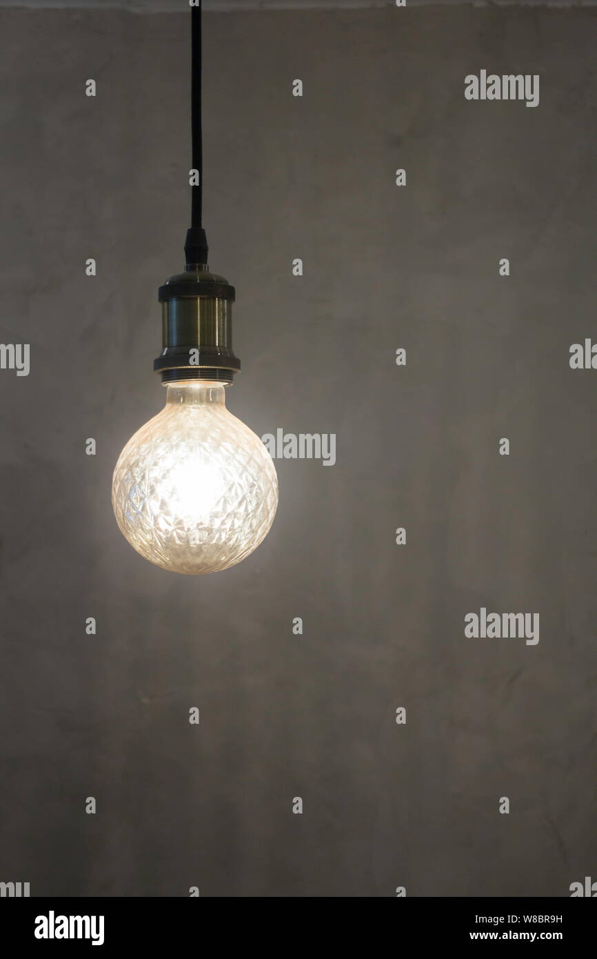 Light bulb design for minimal room style, stock photo Stock Photo - Alamy