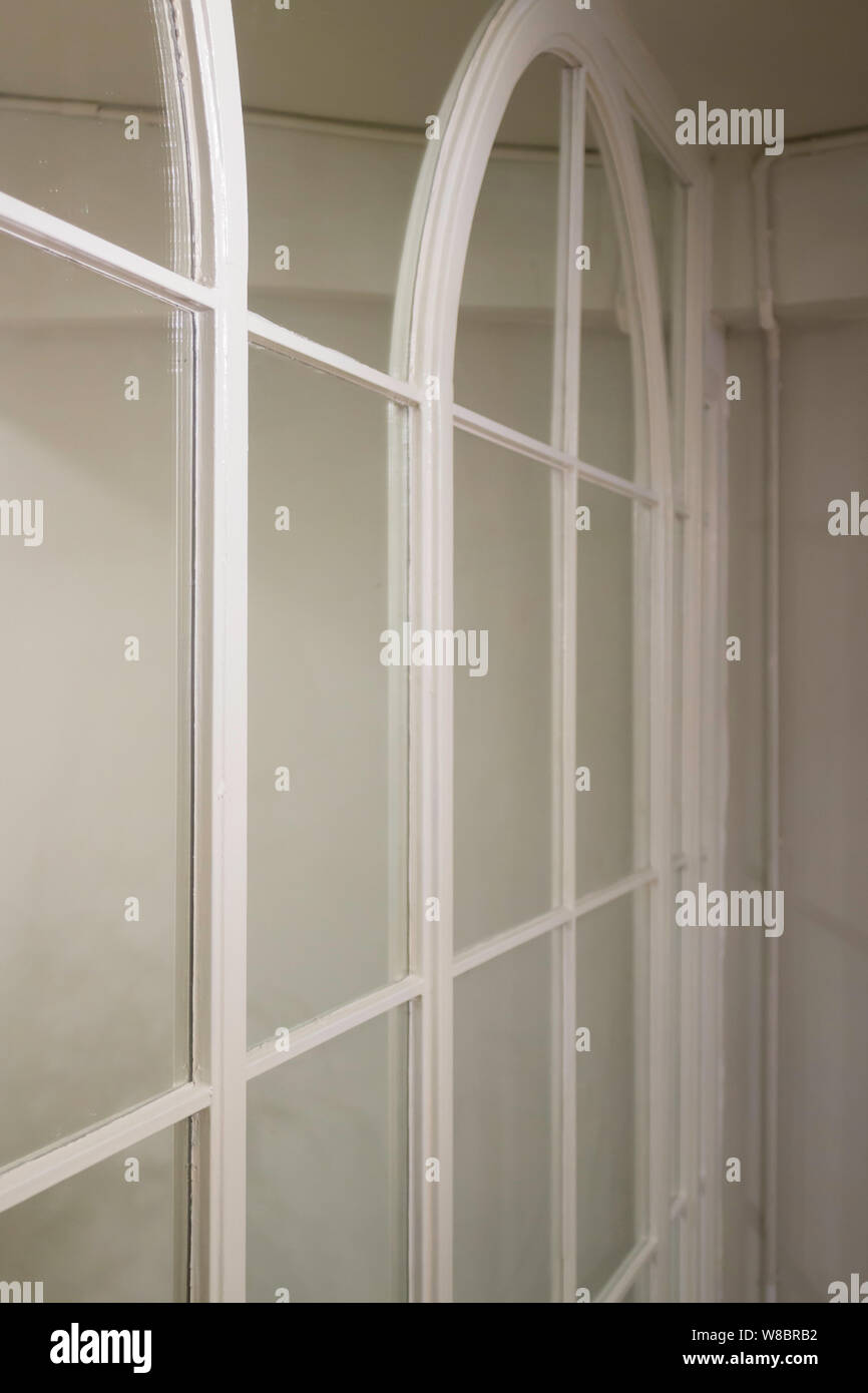 Mirror wall reflecting interior design scene, stock photo Stock Photo ...