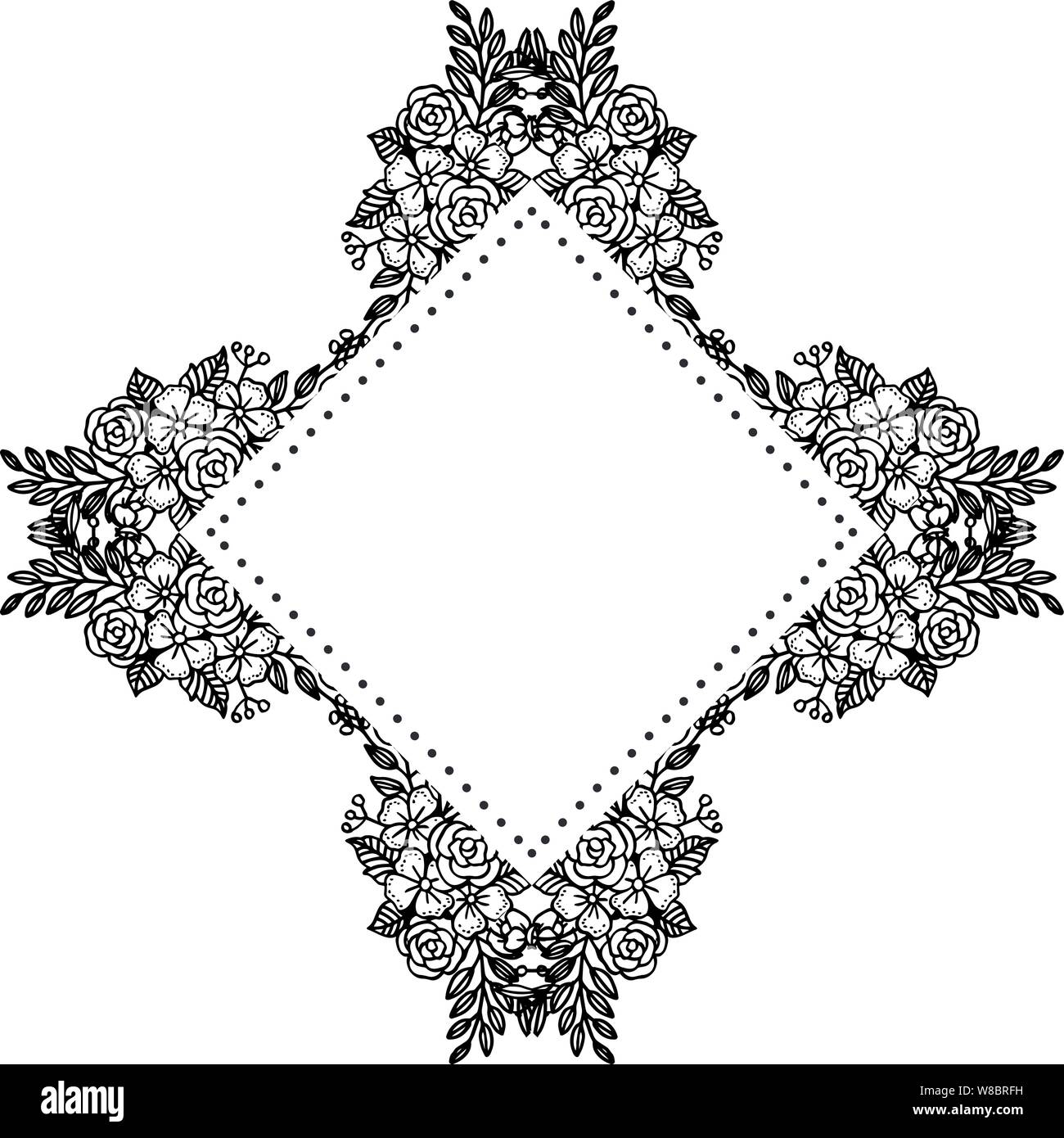 Various design of cards, with texture of elegant flower frame. Vector ...